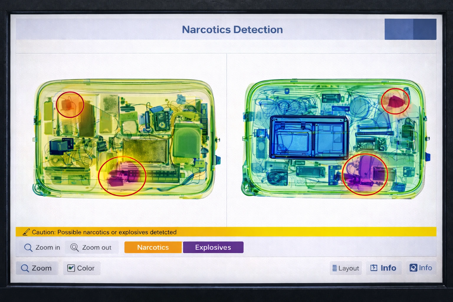 Narcotics Detection Software For Baggage & Cargo Screening